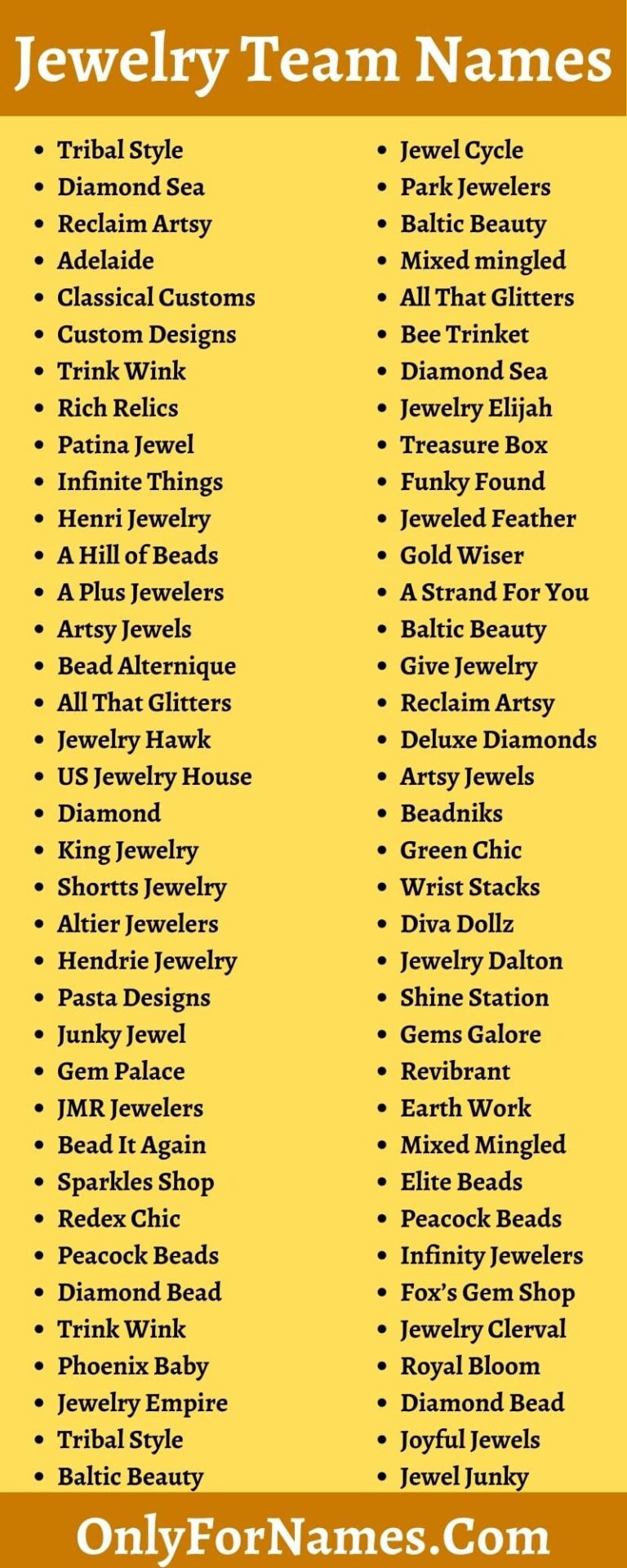 266 Jewelry Team Names For Jewelry Lover Persons 266-jewelry-team-names-for-jewelry-lover-persons